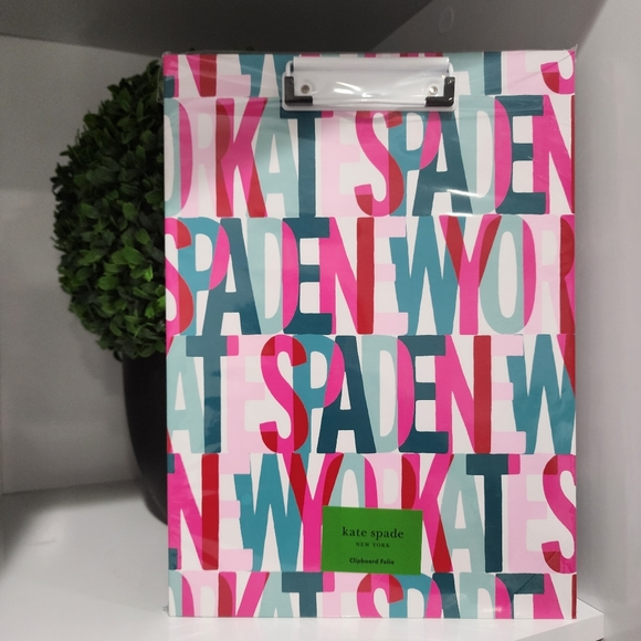 kate spade | Office | Nwt Kate Spade Layered Logo Clipboard Folio ...